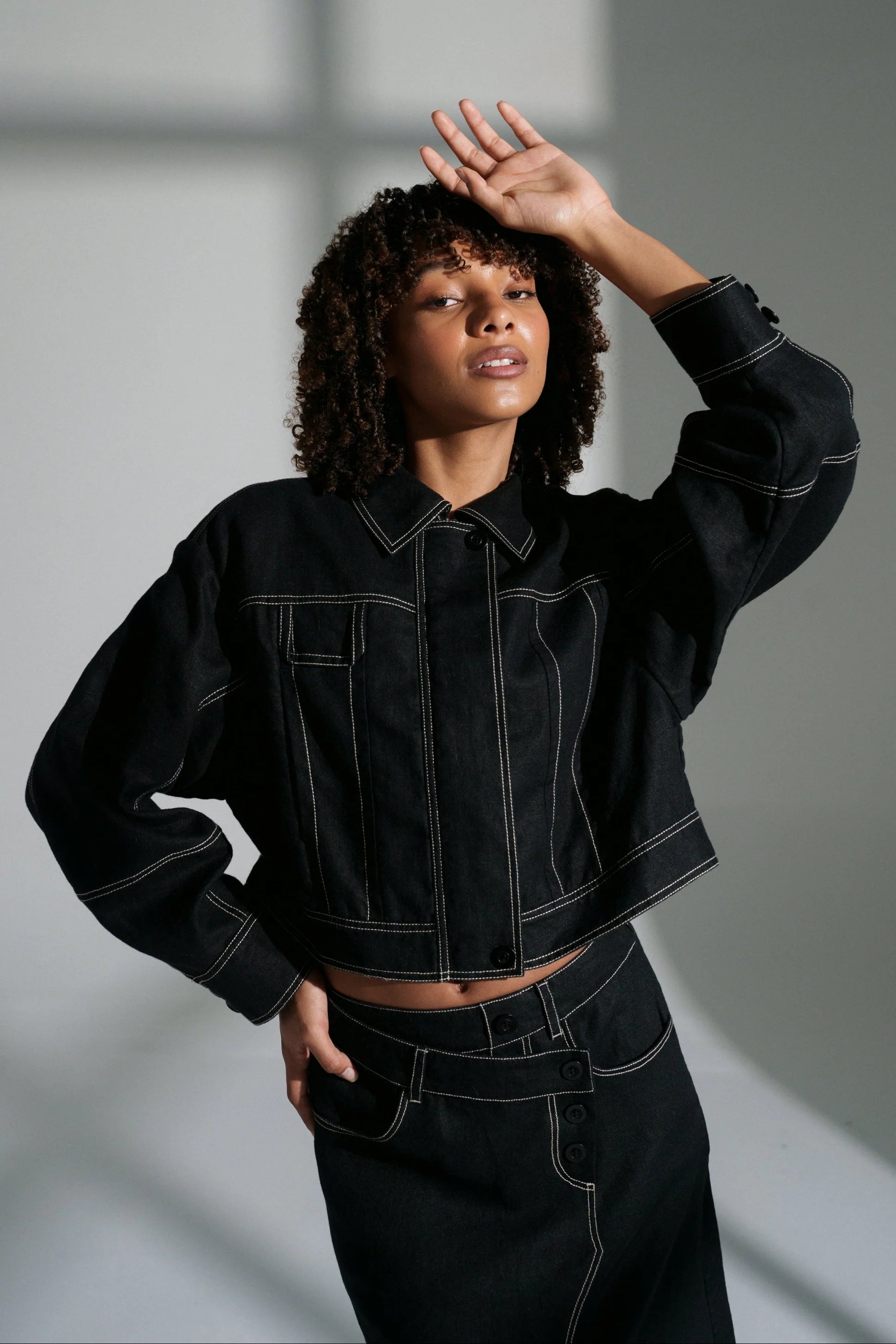 TYDE | Wes Linen Jacket / Black